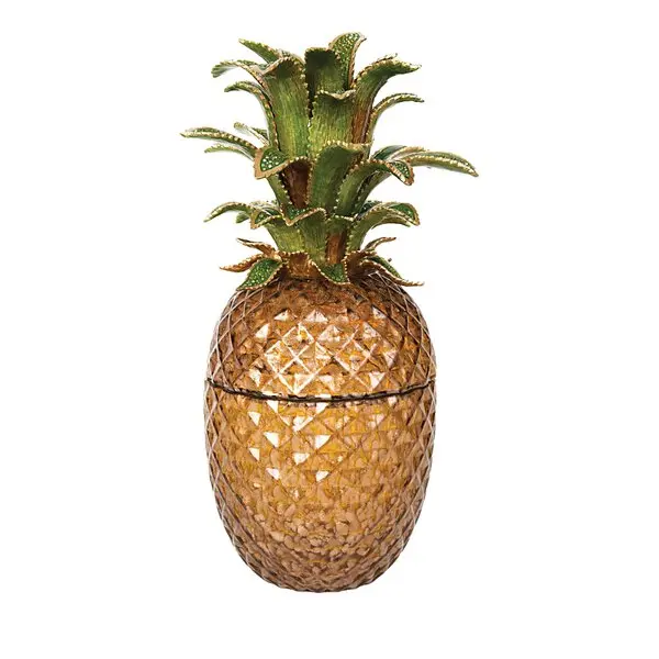 JAY STRONGWATER Winston Pineapple Jeweled Glass Jar - Bouquet