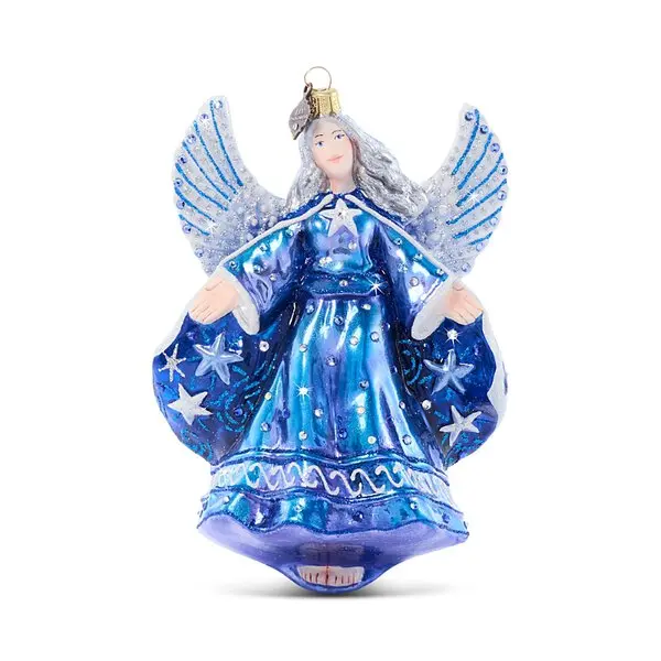 JAY STRONGWATER Night Angel Glass Ornament - Jewel