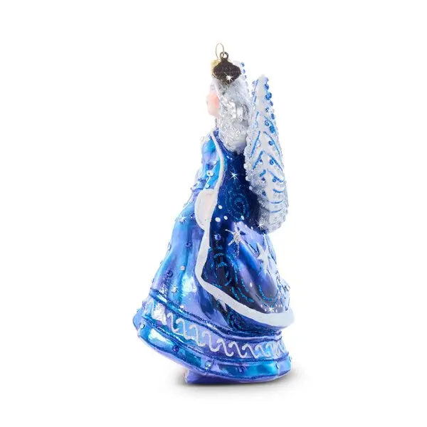 JAY STRONGWATER Night Angel Glass Ornament