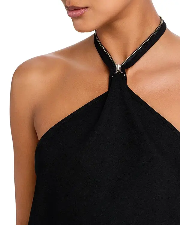Issey Miyake Uni-form Wool Halter Top