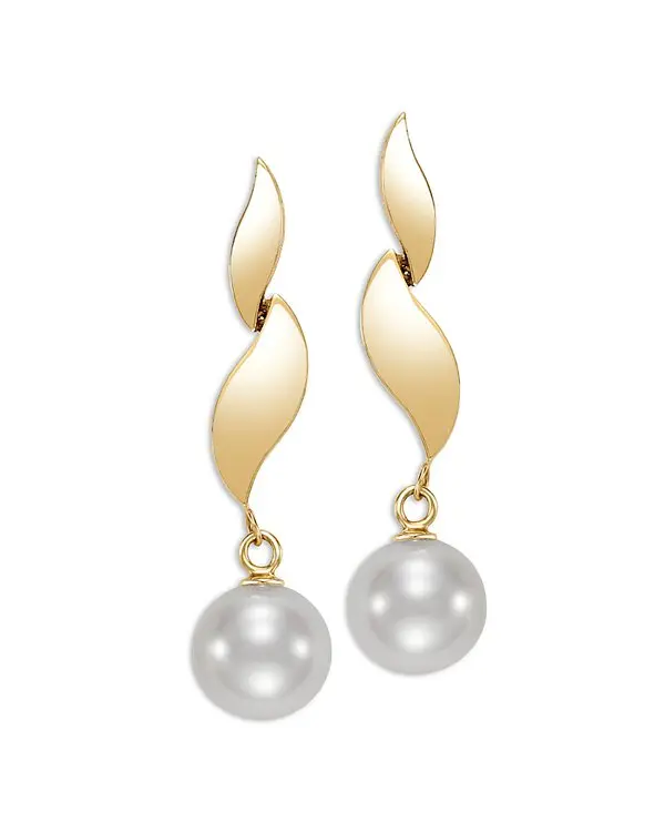Bloomingdale'S Cultured Freshwater Pearl Drop Earrings In 14k Yellow - Gold