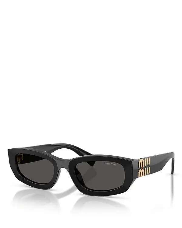 Miu Miu Rectangular Sunglasses, 53mm - Black