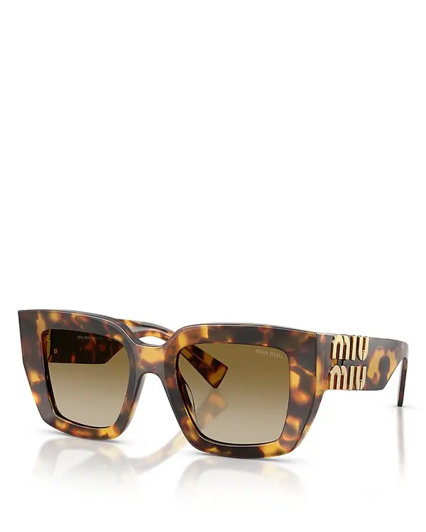 Miu Miu Square Sunglasses, 51mm - Honey Havana