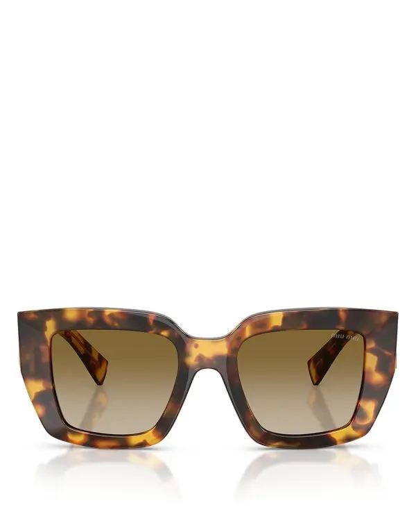 Miu Miu Square Sunglasses, 51mm - Honey Havana
