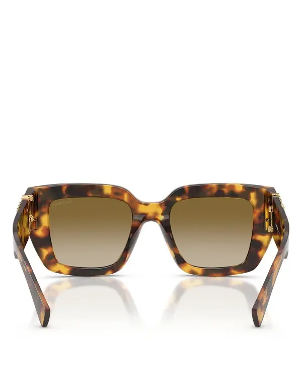 Miu Miu Square Sunglasses, 51mm - Honey Havana