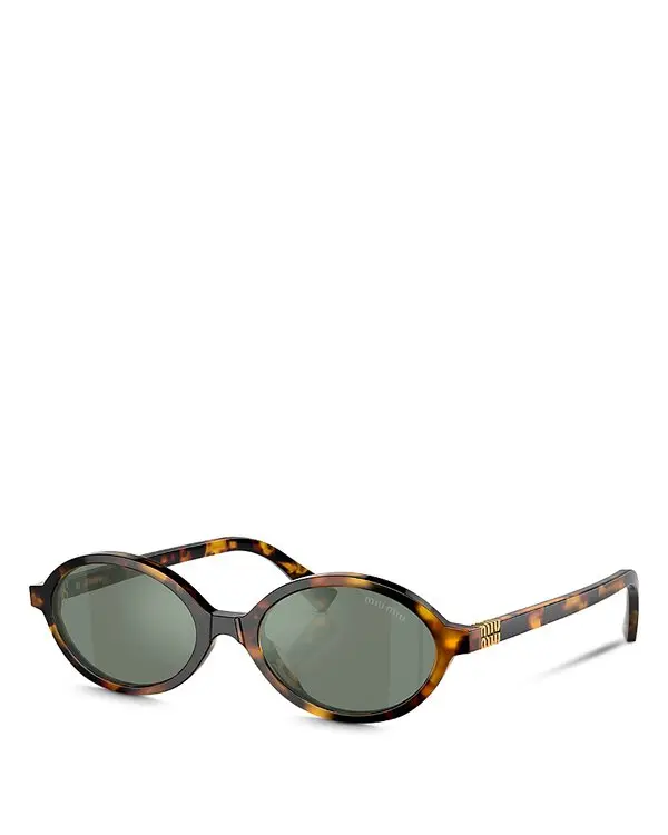 Miu Miu Oval Sunglasses, 50mm - Honey Havana