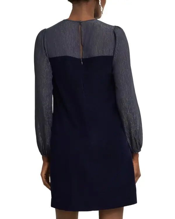 HOBBS LONDON Zariah Velvet Dress - Midnight Navy