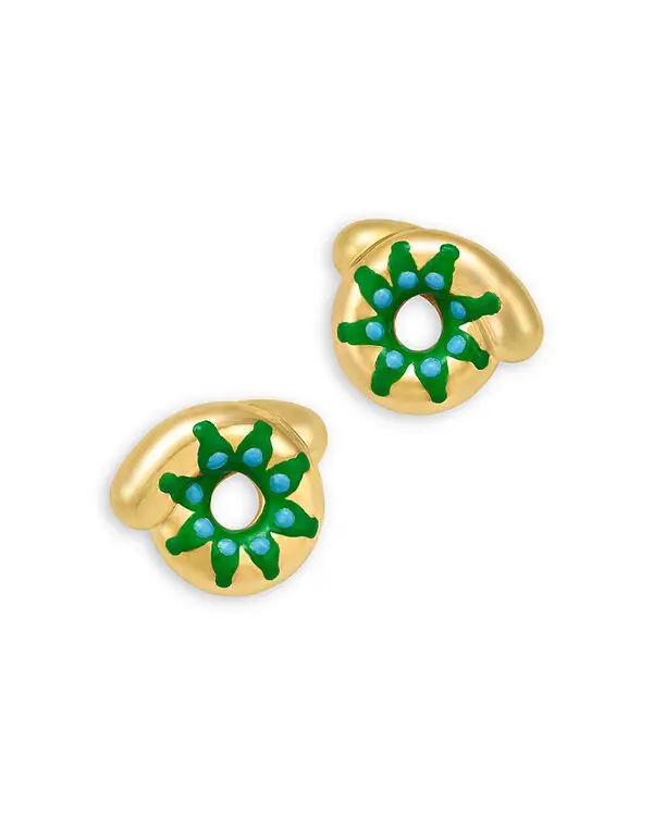 Bea Bongiasca Stud Earrings In 9k Yellow - Gold