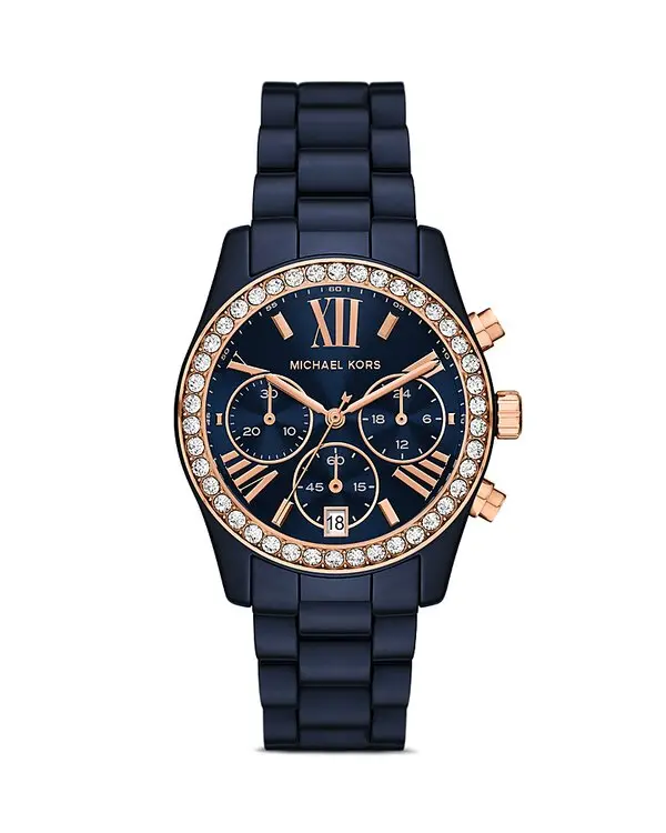 Michael Kors Chronograph Ceramic Watch, 38mm - Blue/blue