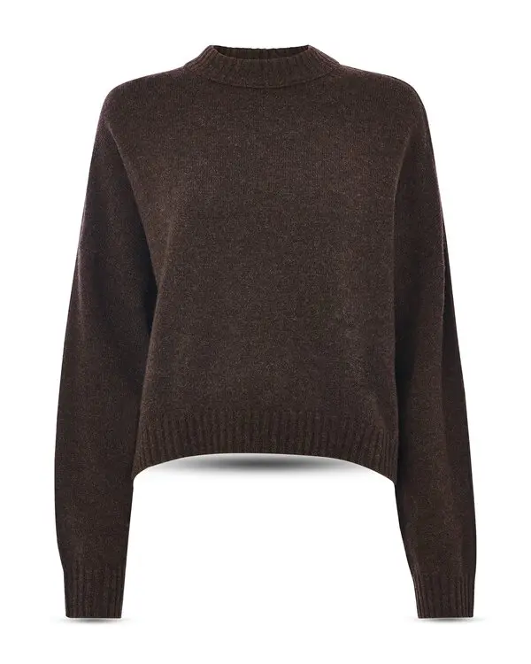 Whistles Wool Curved Hem Sweater