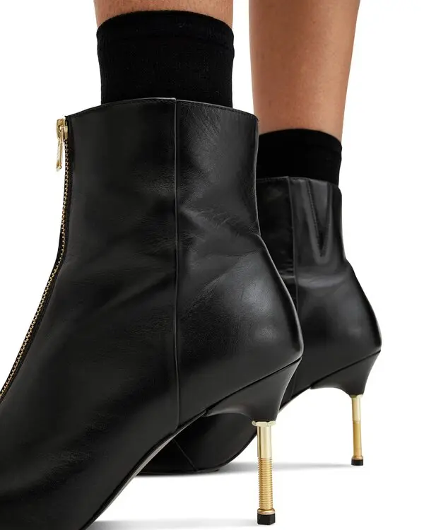 ALLSAINTS Natasha Leather Ankle Boots - Black/warm