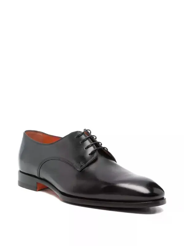 Santoni Block-heel Derby Shoes