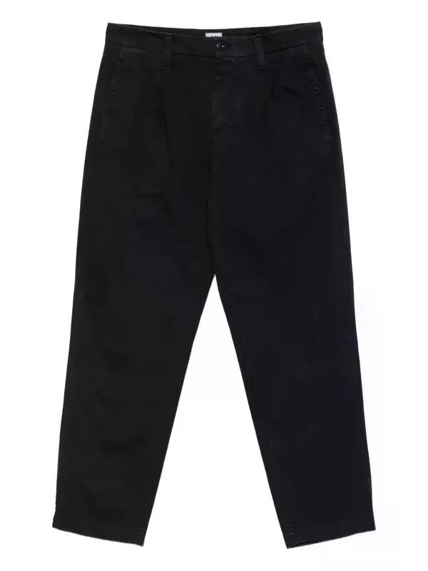 C.P. COMPANY Pleated Cotton Trousers - Black