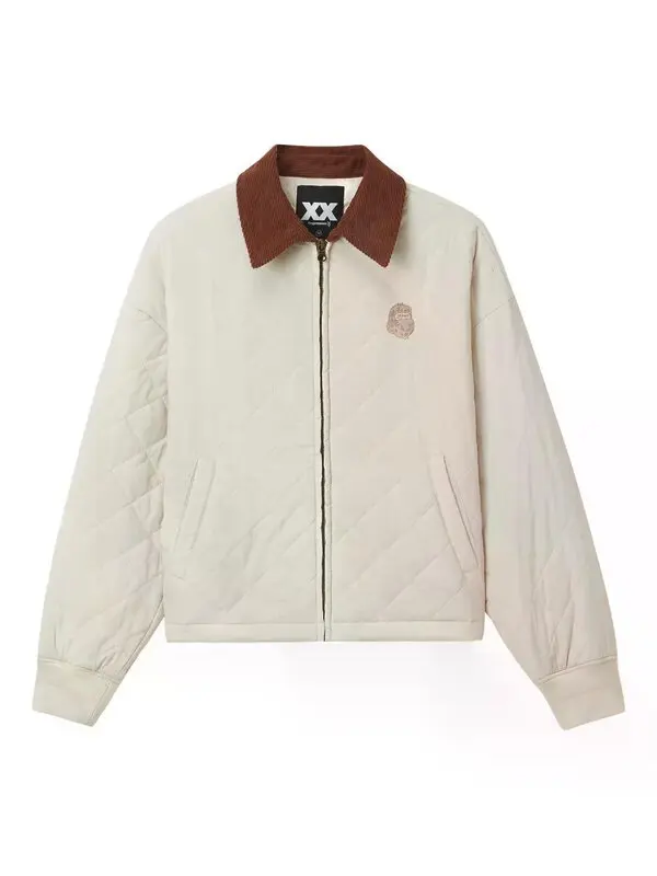 FINGERCROXX Quilted Embroidered Jacket - Neutrals