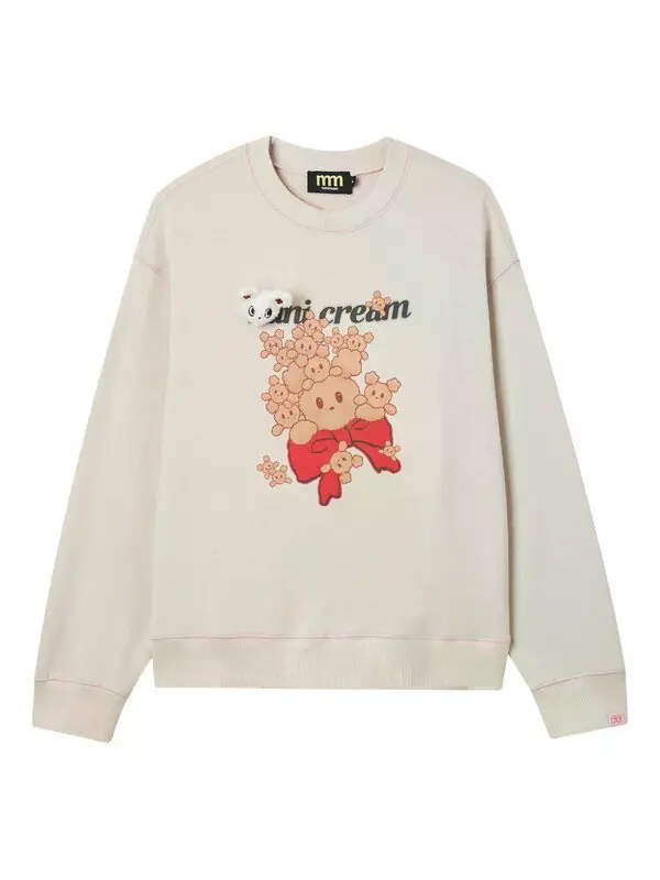 MINI CREAM Appliqué Graphic Sweatshirt