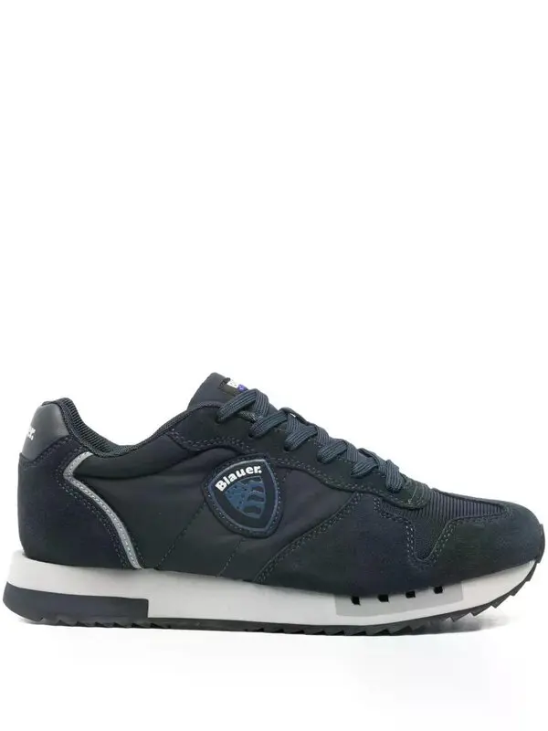 BLAUER. Logo-patch Low-top Sneakers