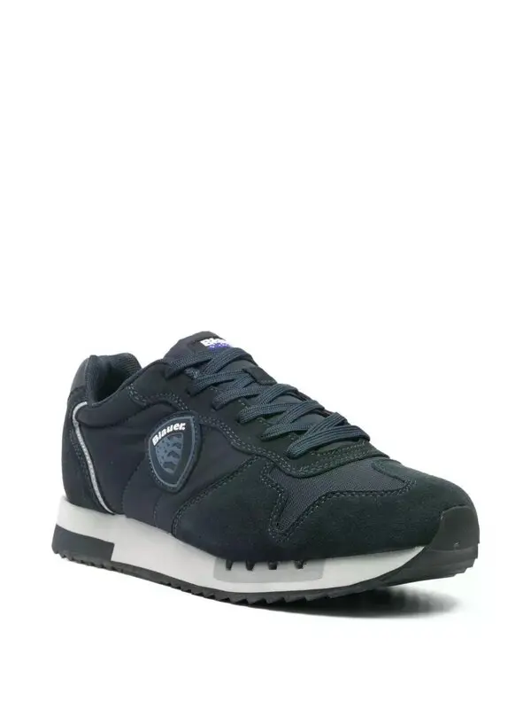 BLAUER. Logo-patch Low-top Sneakers