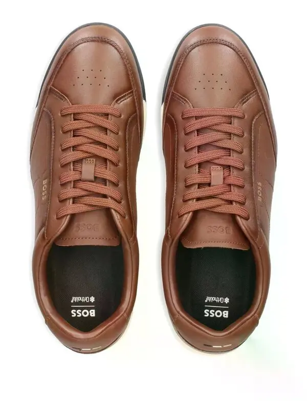 BOSS Leather Sneakers - Brown