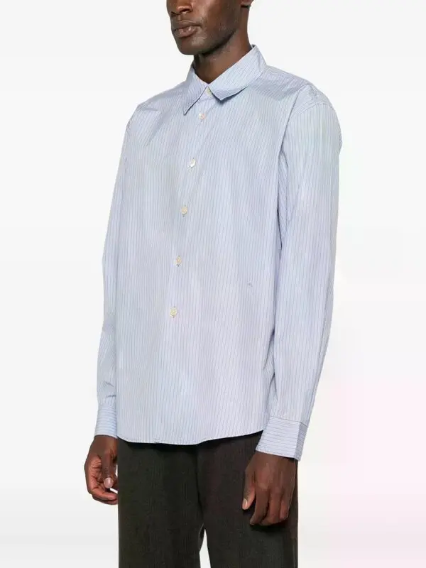 Our Legacy Striped Poplin Shirt - Blue