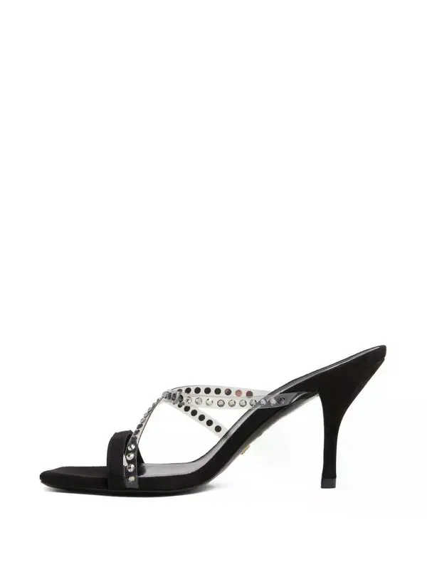 STUART WEITZMAN 85mm Crystal-embellished Strapeze Slides