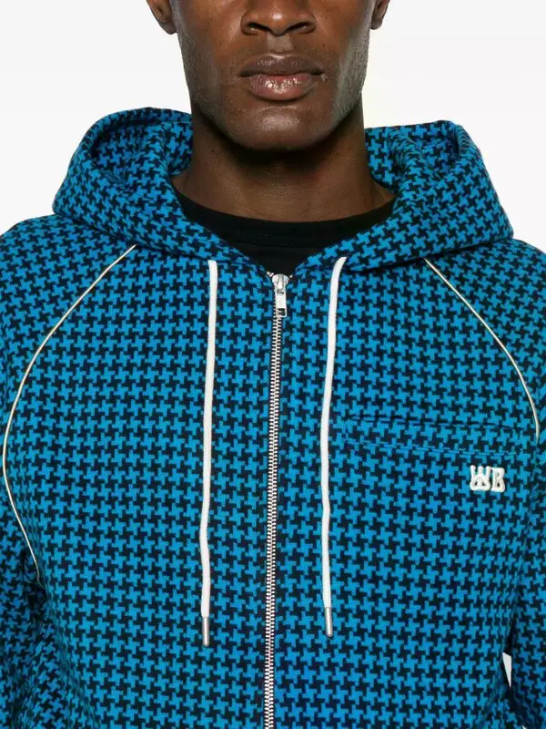 WALES BONNER Patterned Zip-up Hoodie
