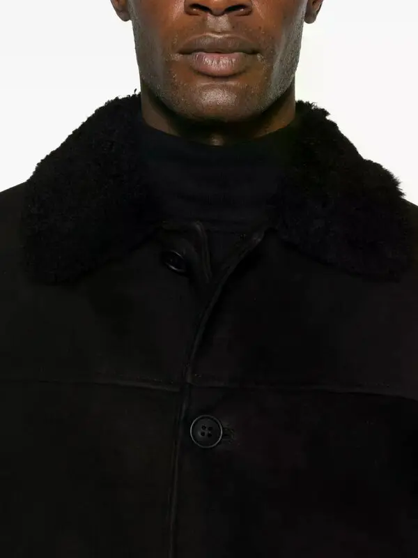 SALVATORE SANTORO Shearling-collar Coat