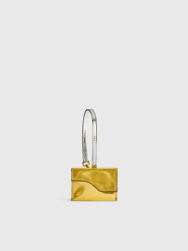 ATP ATELIER Selva Gold/silver Metallic Leather Key Chain - Gold,silver