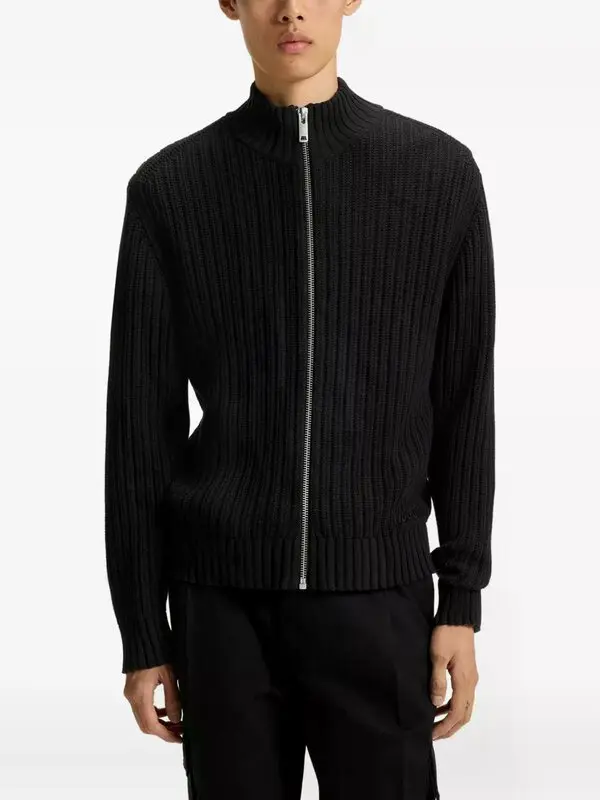 Hugo Ribbed Cotton Cardigan