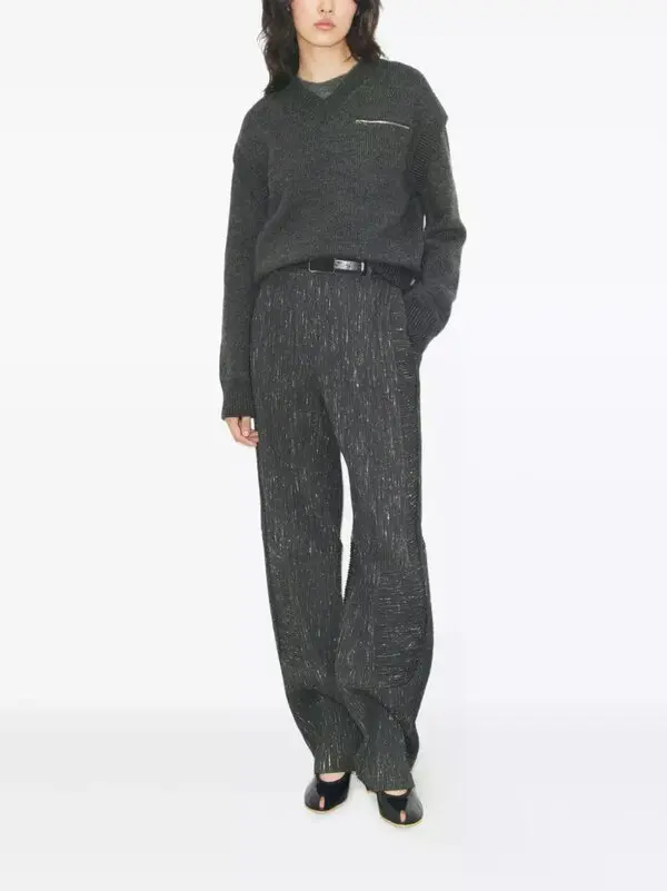 Tory Burch Paneled Wool-blend Trousers