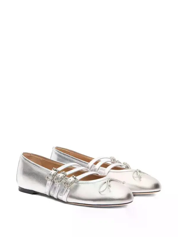 STUART WEITZMAN Celeste Ballet Flats - Silver