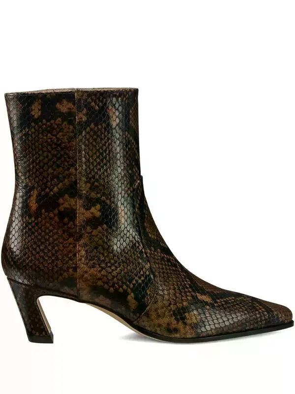 STUART WEITZMAN Snakeskin Ankle Boots