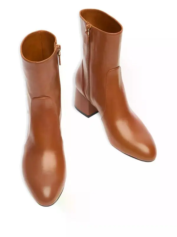 STUART WEITZMAN Essentialist Zip 60 Ankle Boots - Brown