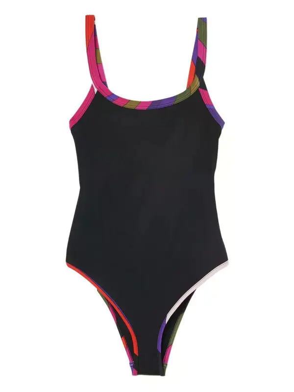 Emilio Pucci Contrasting-trim Swimsuit - Black