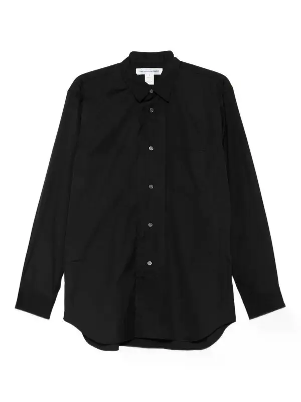 Comme Des Garçons Chest-pocket Long-sleeve Shirt - Black