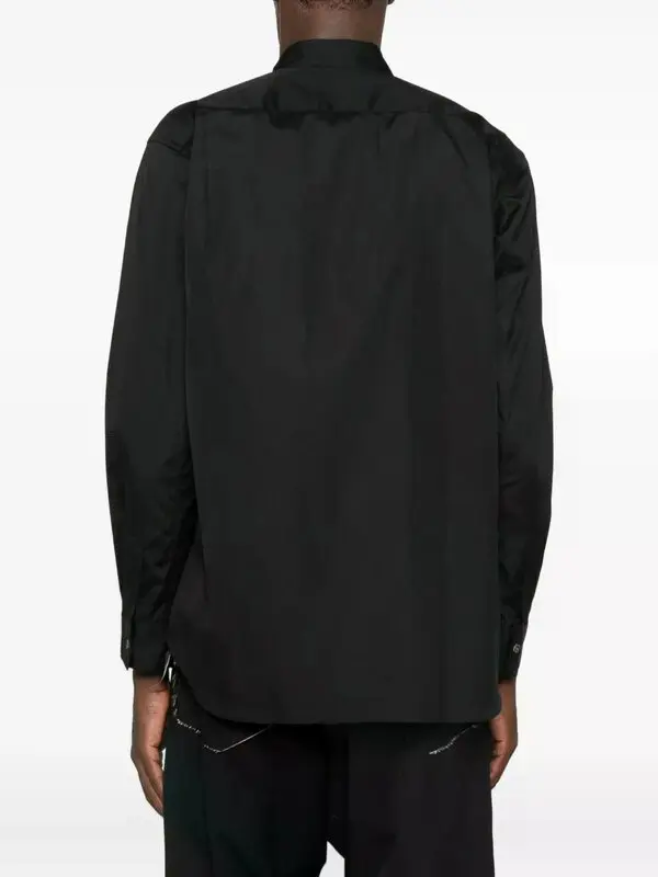 Comme Des Garçons Chest-pocket Long-sleeve Shirt - Black