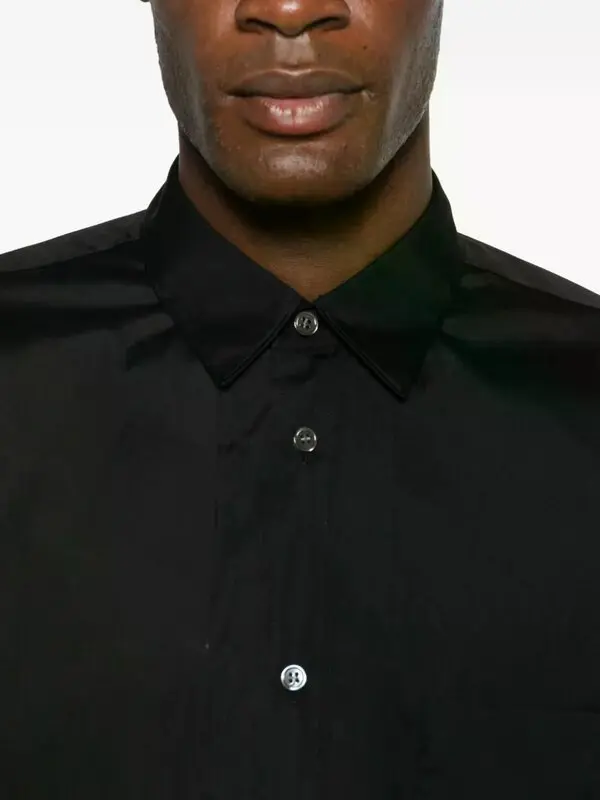 Comme Des Garçons Chest-pocket Long-sleeve Shirt - Black