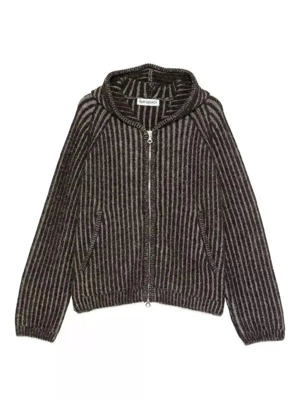 Our Legacy Striped Hooded Cardigan