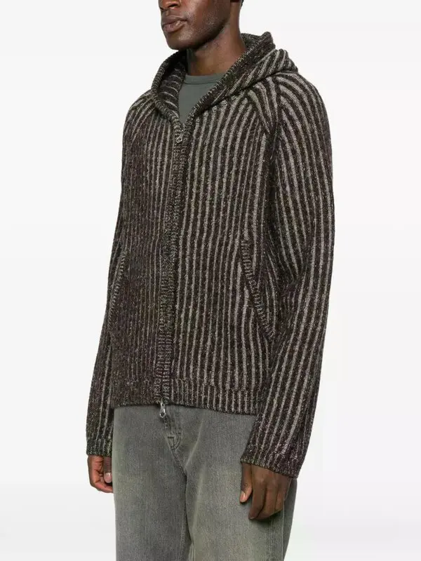 Our Legacy Striped Hooded Cardigan
