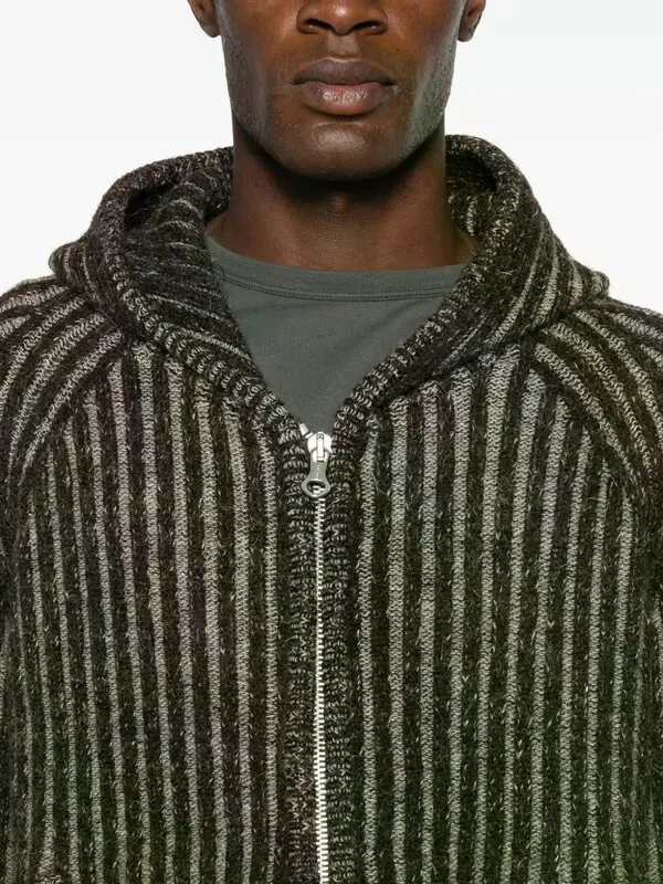 Our Legacy Striped Hooded Cardigan