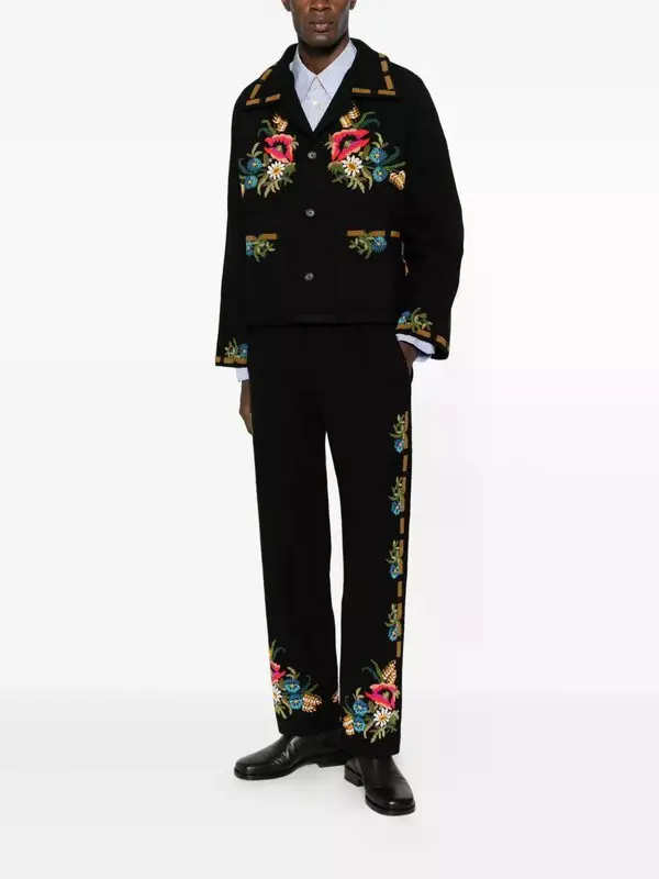 BODE Floral Embellished Trousers