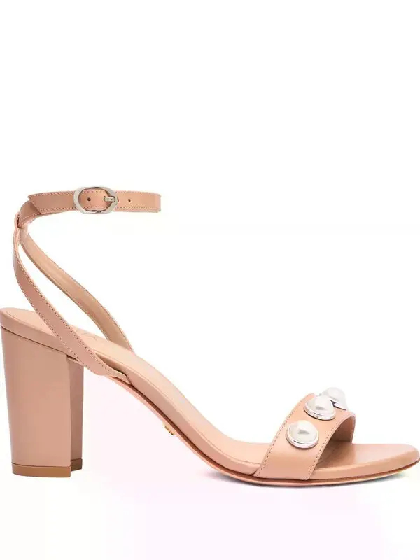 STUART WEITZMAN 80mm Nearlybare Pearl-embellished Sandals - Neutrals