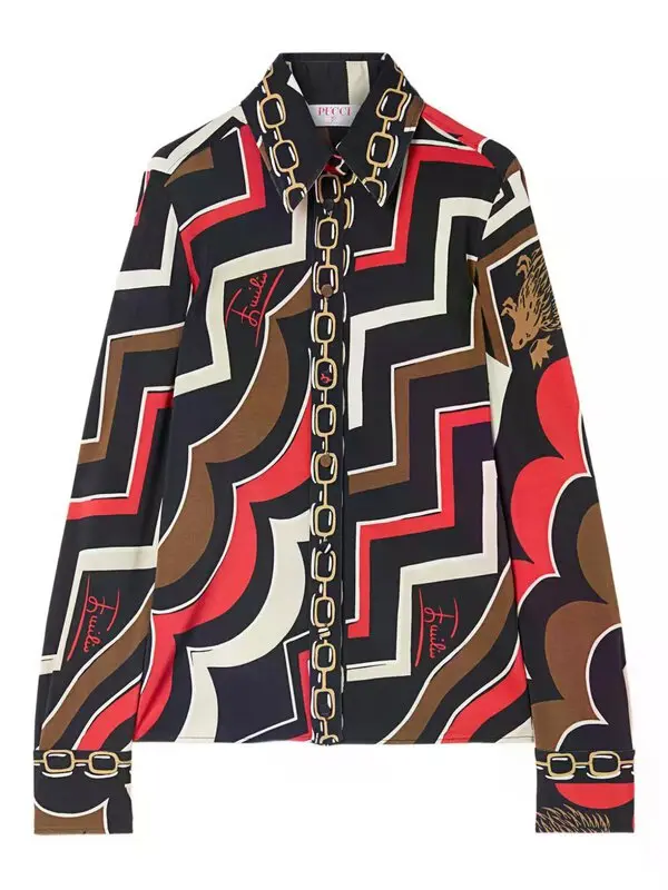 Emilio Pucci Istrice-print Shirt - Black