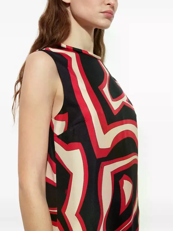 Emilio Pucci Labirinto-print Sleeveless Mini Dress