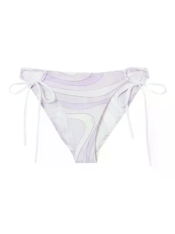 Emilio Pucci Marmo-print Bikini Bottoms - Purple