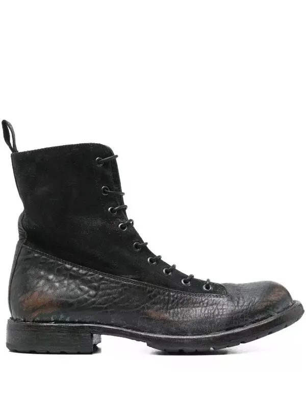 Moma Leather Biker Boots