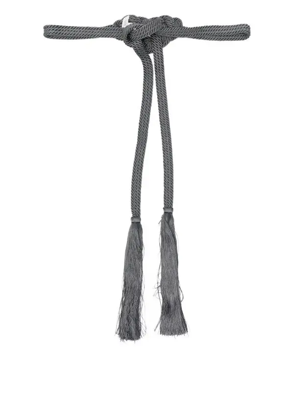 FORTE_FORTE Knotted Tassel Belt - Grey