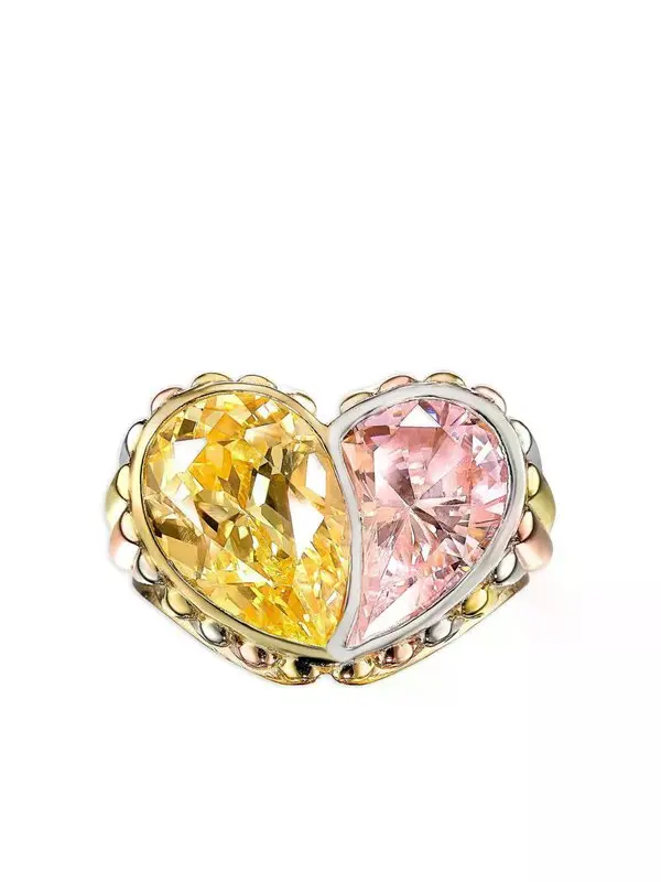 ANABELA CHAN 18k And Rose Vermeil Candy Heart Ring - Yellow