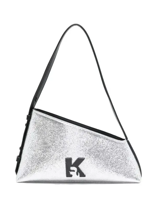 Karl Lagerfeld Asymmetric Shoulder Bag - Silver