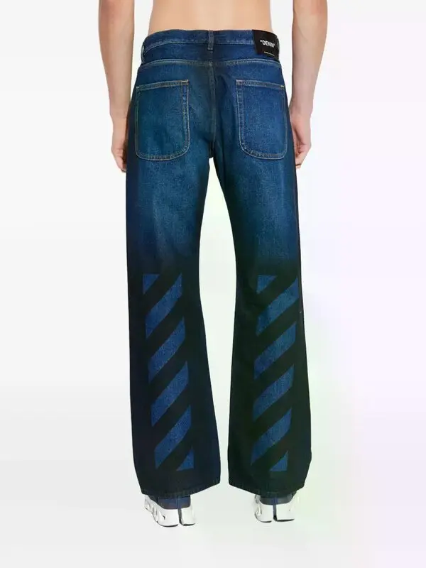 Off-White Logo-embroidered Jeans