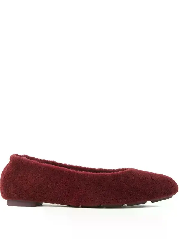STUART WEITZMAN Pirouette Super Chill Shearling Flats - Red